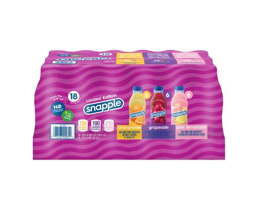 Snapple Juice Drink Variety Pack, Bottles, 16 fl. oz., 18 pack