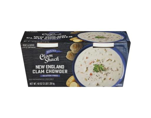 Blount Clam Shack New England Clam Chowder Soup Cup, 24 oz., 2 pack
