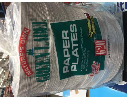 Natures Own Green Label Paper Plates 9 Inch 620 ct